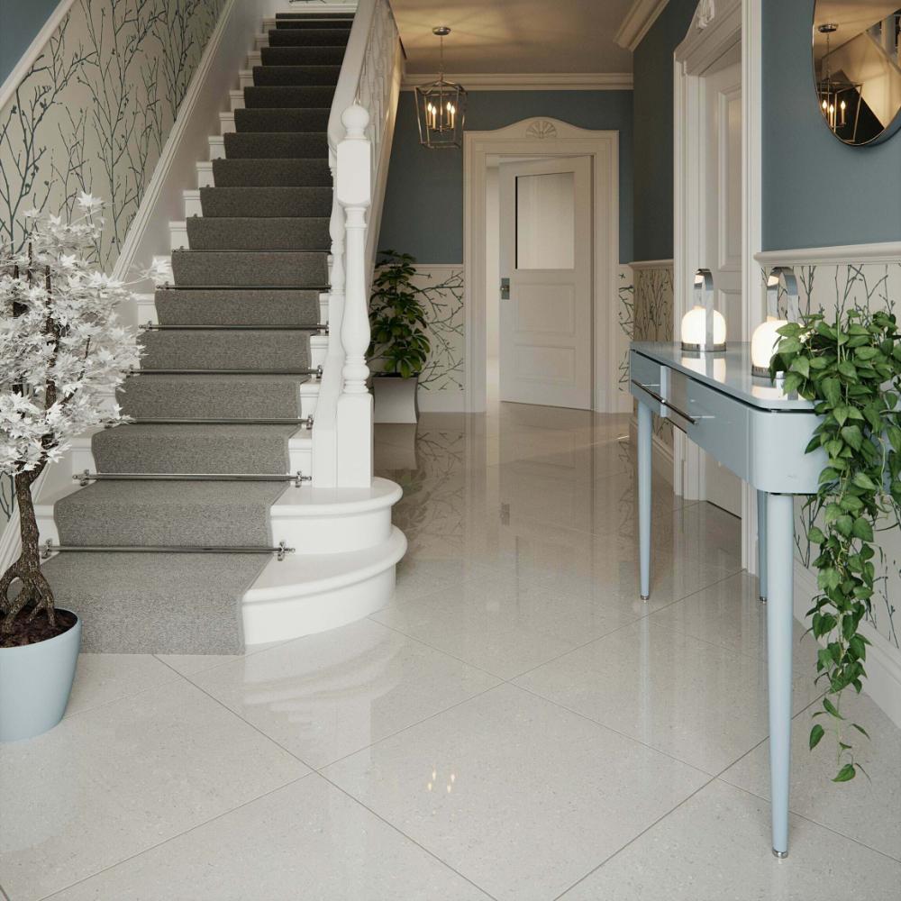 Splendour Windsor 600x600 Silver Stone Effect Polished Tiles